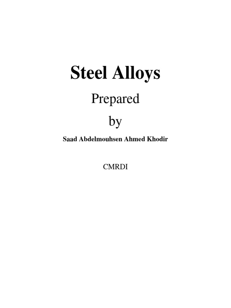 Steel Alloys | PDF | Steel | Alloy