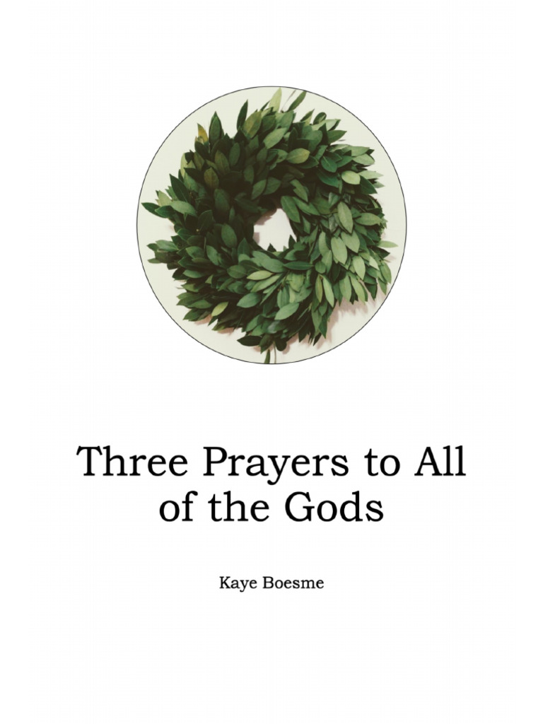 Three Prayers to All of the Gods - Letter-Sized - Kaye Boesme | PDF | Zeus | Persephone