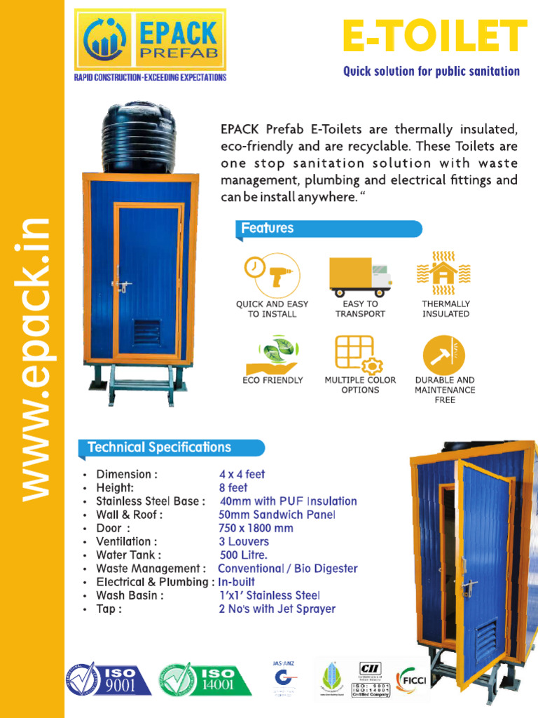 E Toilet Catalogue Epack | PDF