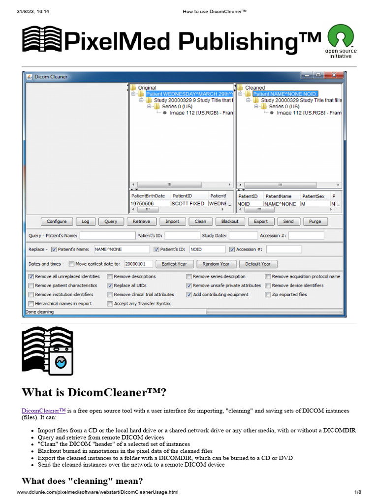 How To Use DicomCleaner™ | PDF | Computer File | Data Compression