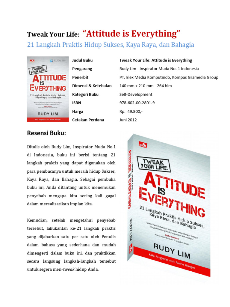 Resensi Buku Attitude Is Everything | PDF