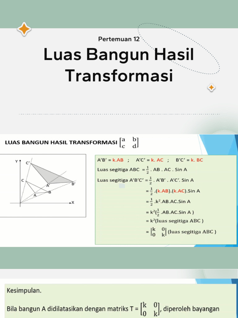 Pertemuan 12 - Luas Bangun Hasil Transformasi | PDF | Art