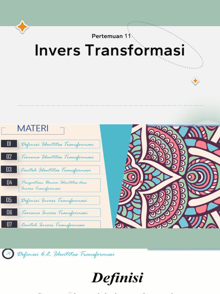 Pertemuan 11 - Invers Transformasi | PDF