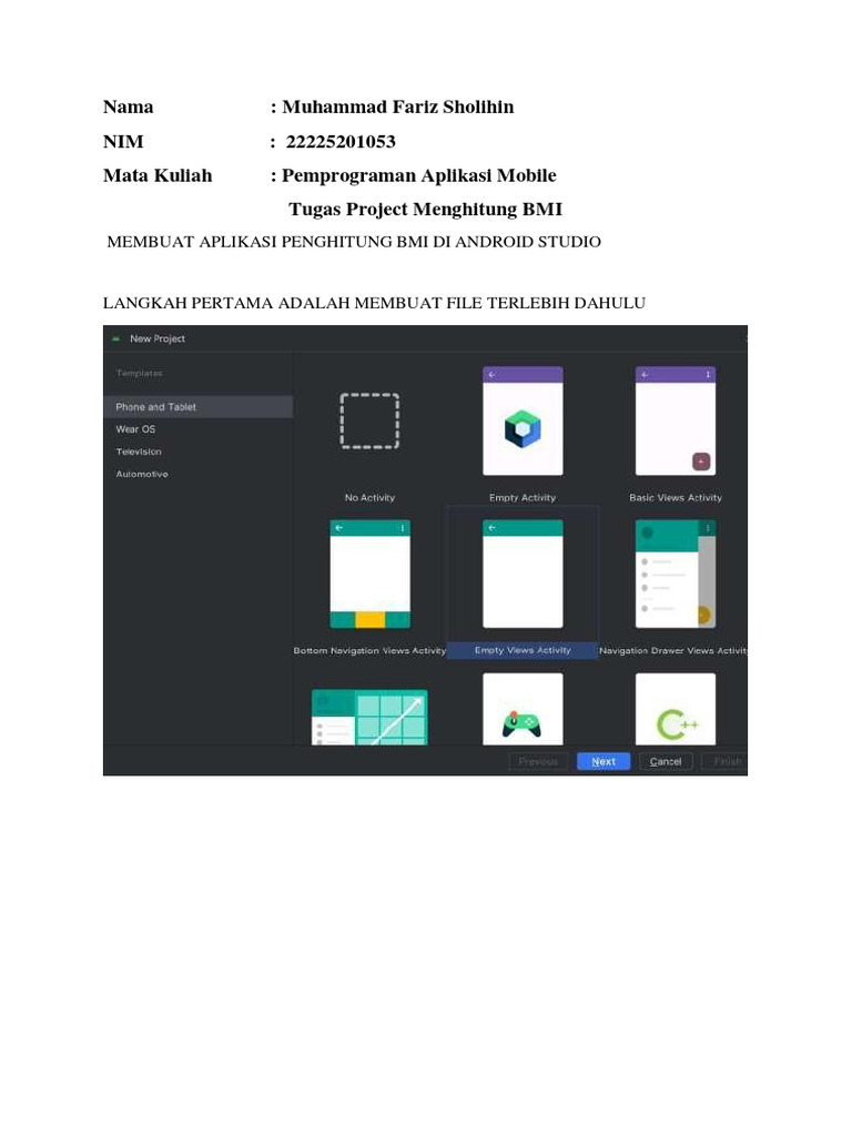 Program Mobile Bmi Fariz | PDF | Computers