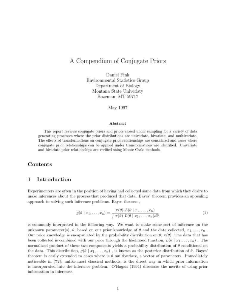 Conjugate Prior | Download Free PDF | Normal Distribution | Statistical ...