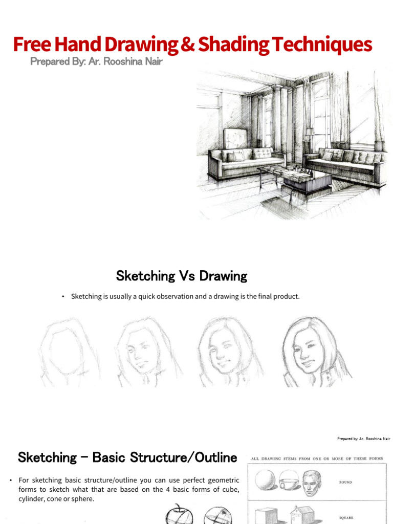 Week 3 - Presentation 6 - Free Hand Drawing and Shading Techniques ...