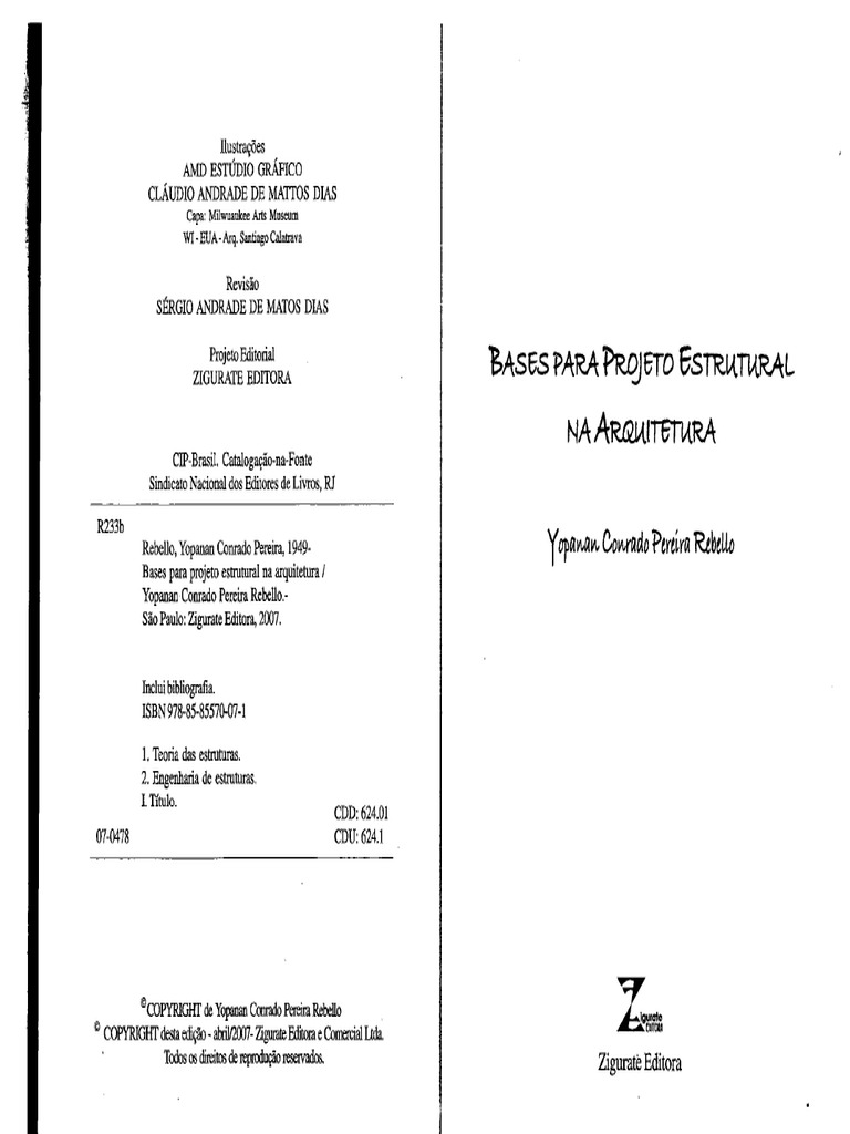 Bases para Projetos Estruturais Na Arquitetura (Yopanan Conrado Pereira Rebello) | PDF