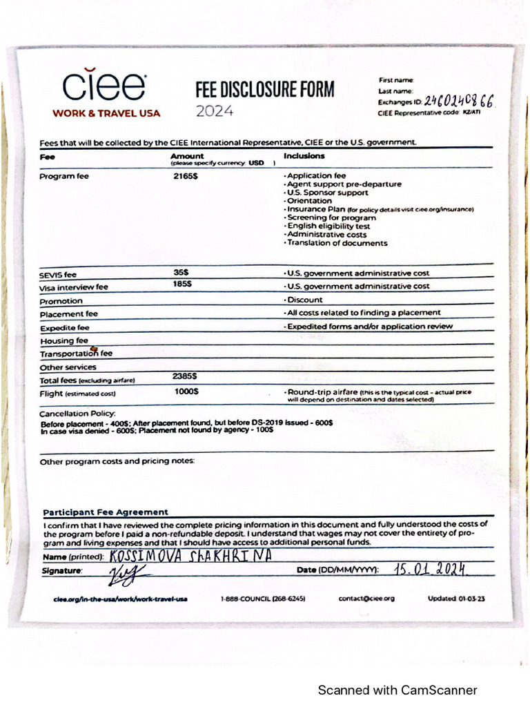 Fee Disclosure | PDF