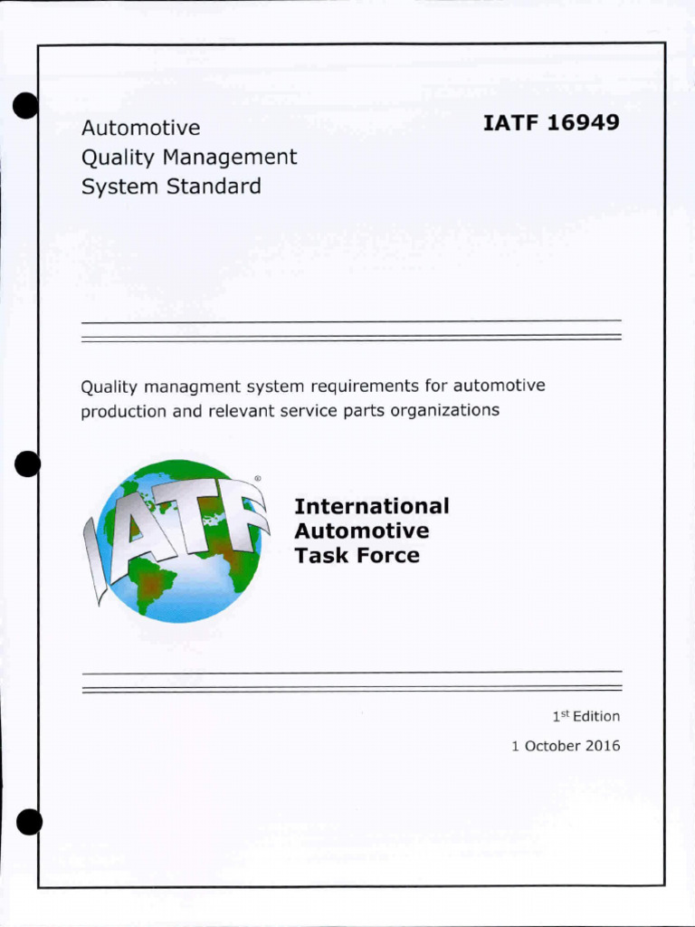 IATF 16949_Standard | PDF | Quality Management System | Business Process