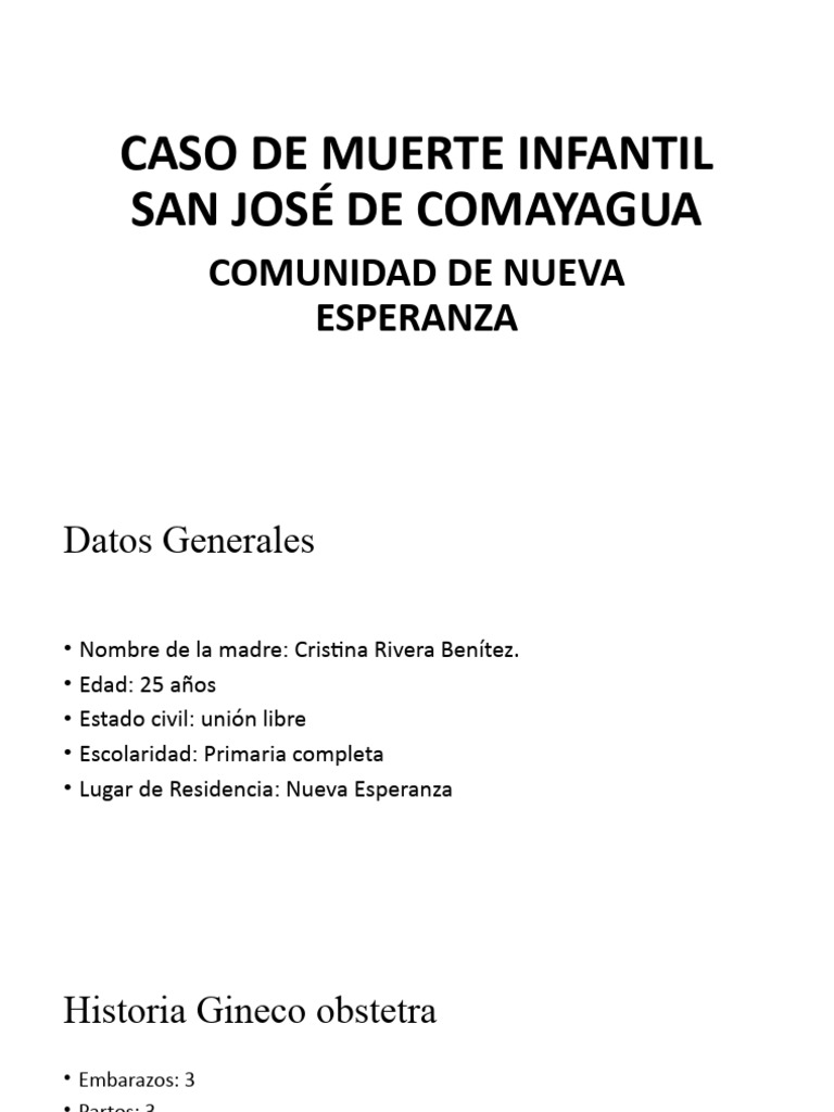 Muerte infantil por complicaciones congénitas | PDF | El embarazo ...
