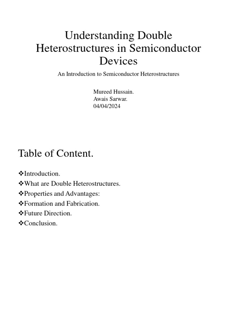 Double Heterostructure Laser | PDF | Laser | Semiconductors