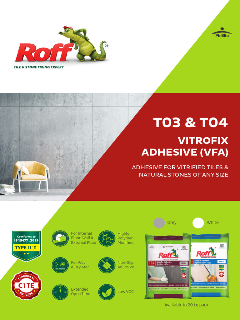 T03 T04 Vitrofix Adhesive | Download Free PDF | Tile | Adhesive