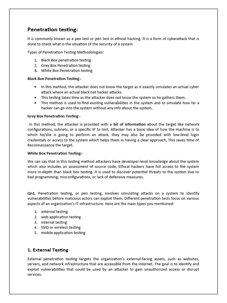 Penetration Testing Pdf Penetration Test Security Hacker