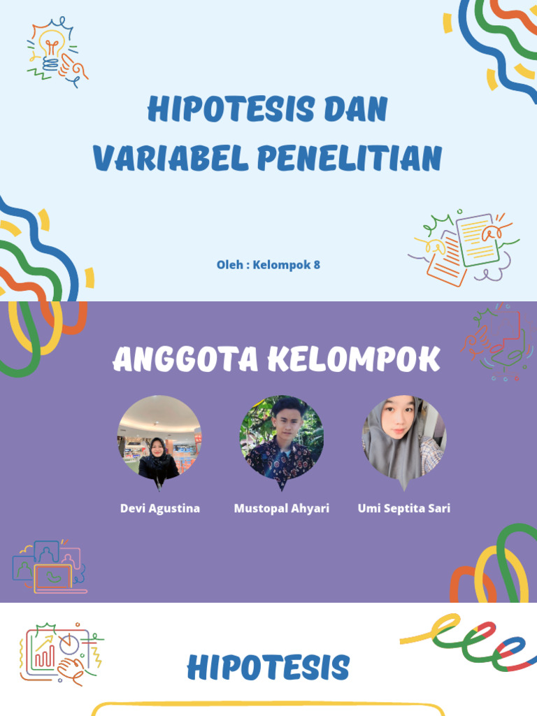 Hipotesis dan Variabel Penelitian kel.8 | PDF