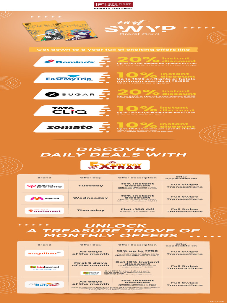 FIRST SWYP Merchant Offers | PDF | Service Industries | Payments
