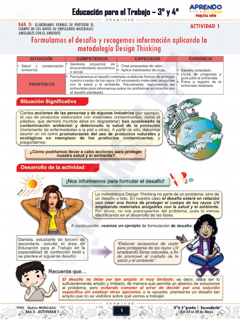 PLATAFORMA WEB - EdA3 - ACTIVIDAD1 - EPT 3° Y 4° - RECURSOSEPT | PDF