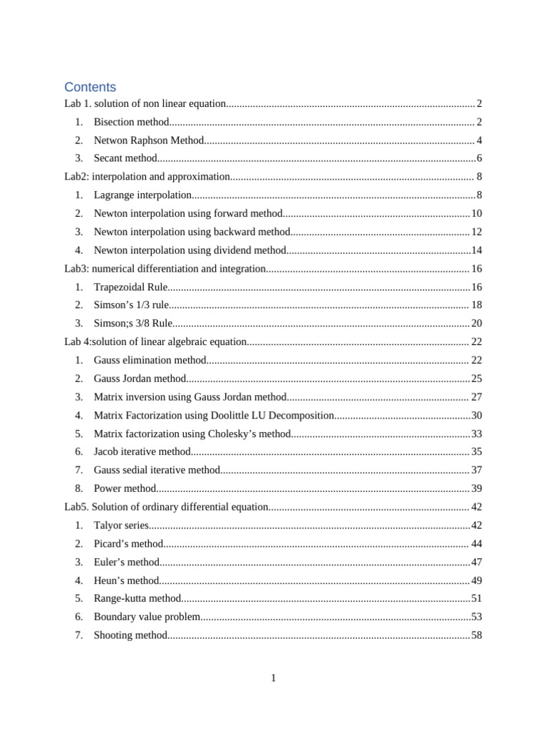 NM Lab Sheet | PDF | Interval (Mathematics) | Numerical Analysis