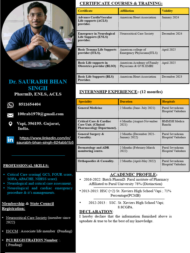 Saurabh Singh CV | PDF | Health Care | Social Programs