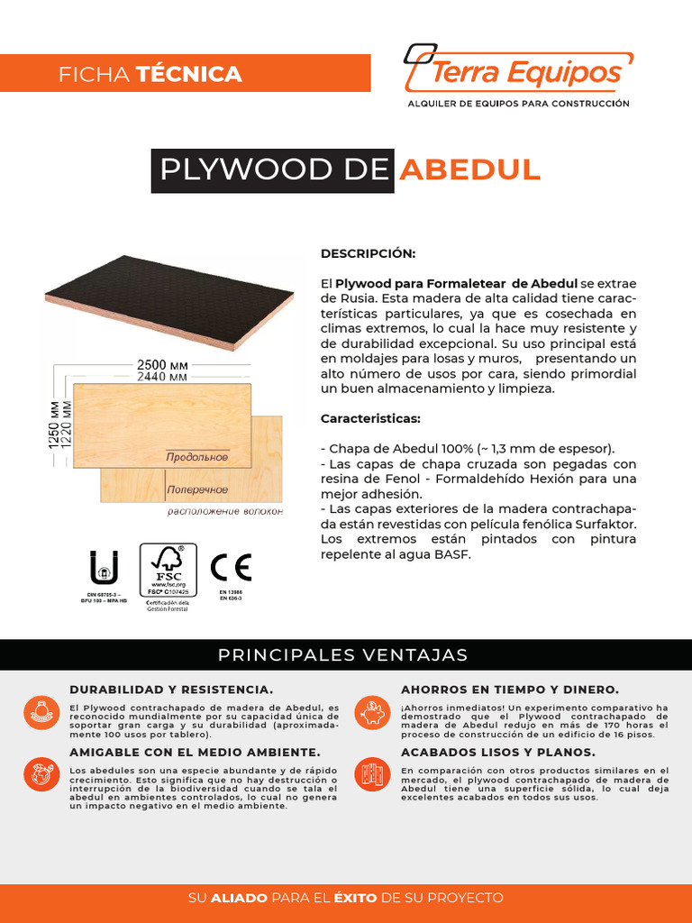 Ficha tecnica madera | Descargar gratis PDF | Madera