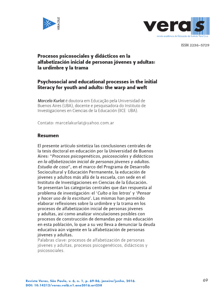 25.1-Kurlat-Proc. Psicosoc. y Did. en Alf. Inicial de Personas Jóvenes ...