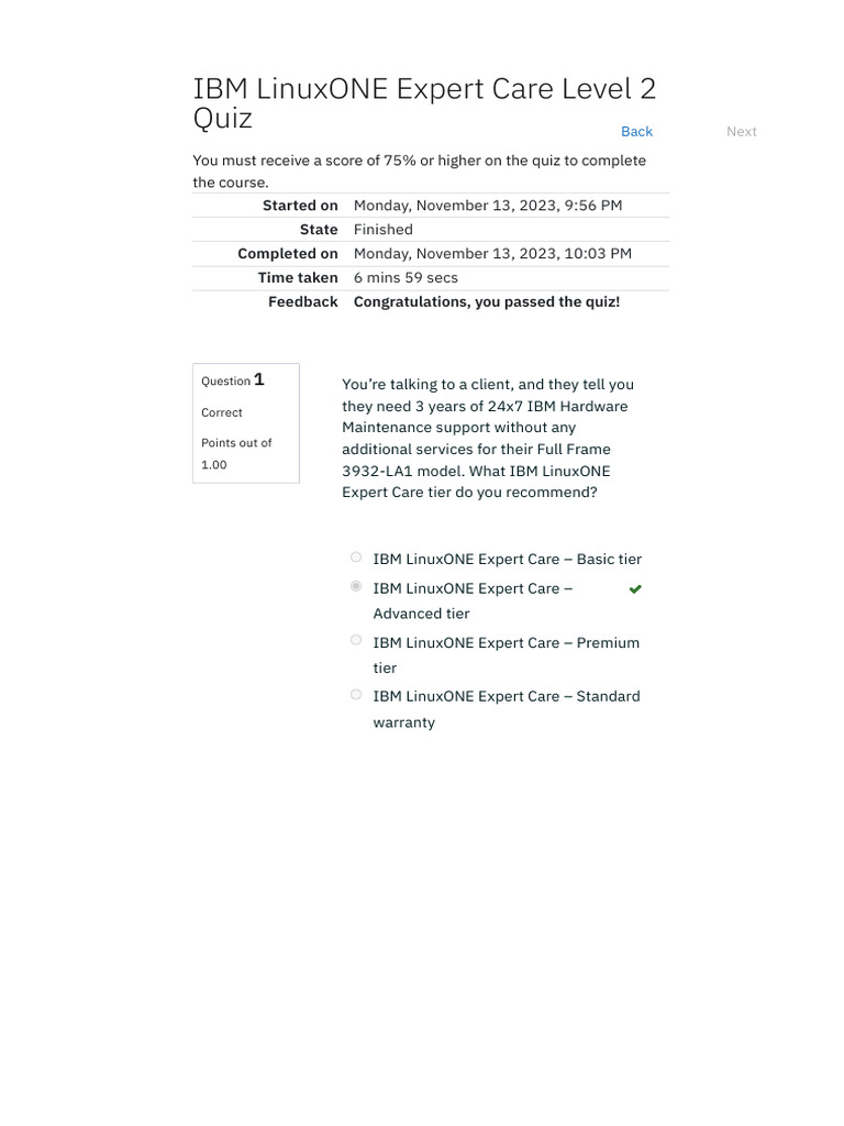 IBM LinuxONE Expert Care Overview | PDF | Information Technology ...