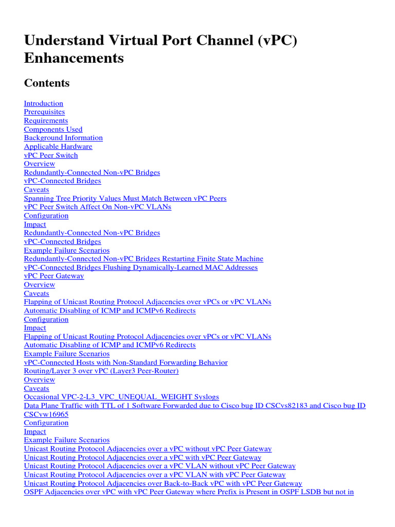 Understand Virtual Port Channel VPC en | PDF | Network Switch | Internet