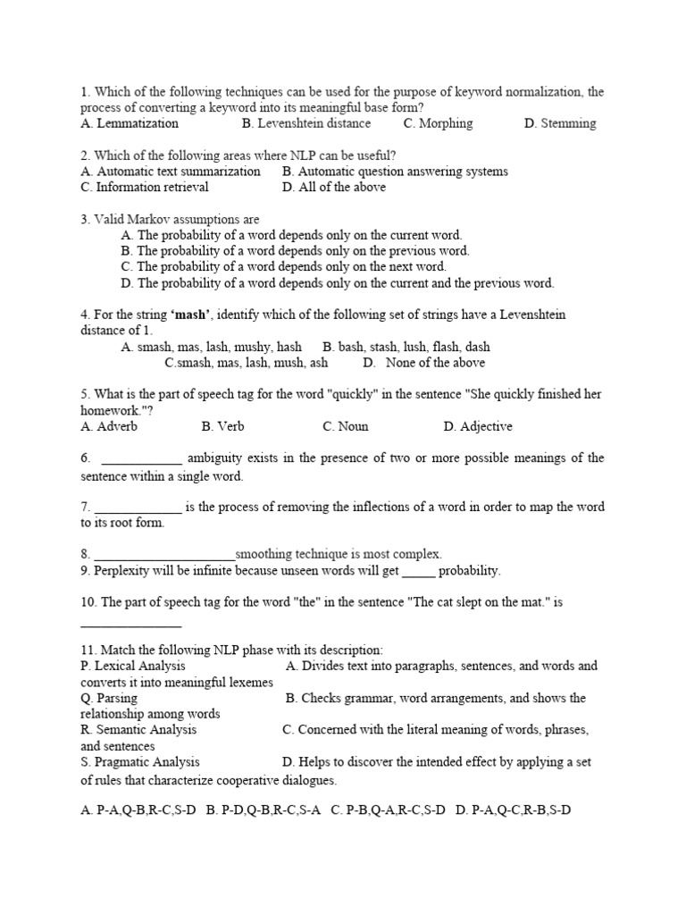 Qns | PDF | Word | Parsing