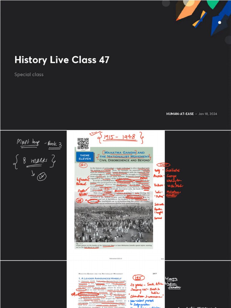 History Live Class 47 With Anno | PDF