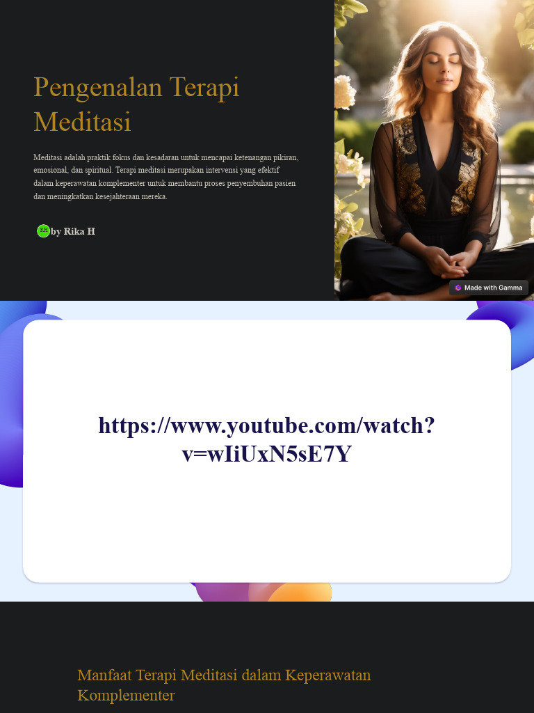 Terapi Meditasi Dalam Keperawatan Komplementer | PDF