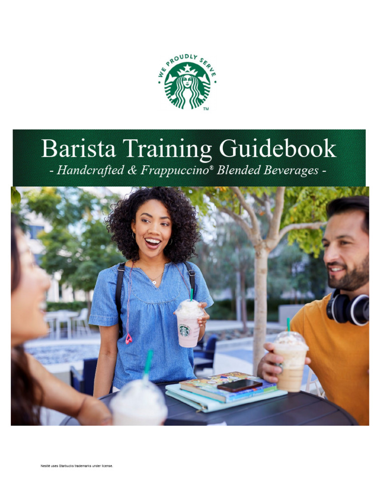 WPS Barista Training Guidebook Handcrafted Frappuccino | PDF | Coffee ...