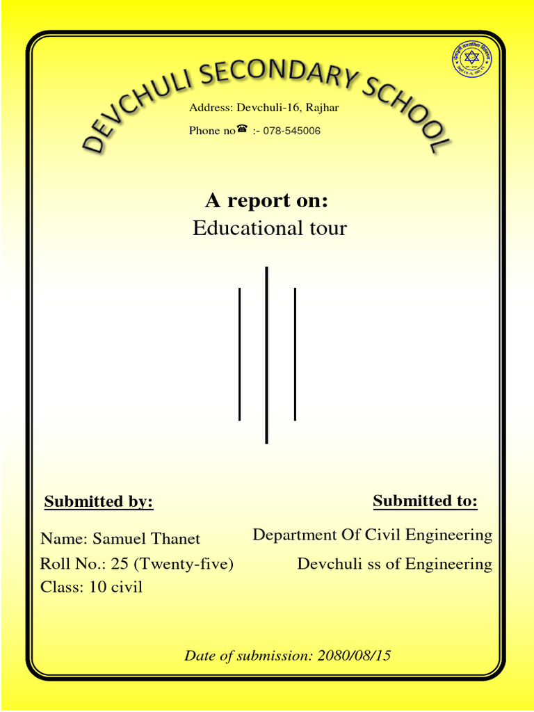 Educational Tour Report by Samuel Thanet | PDF | Technology & Engineering