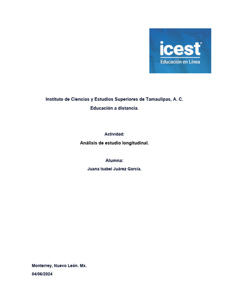 Analisis estudio Longitudinal | PDF | Enfermería | Hospital