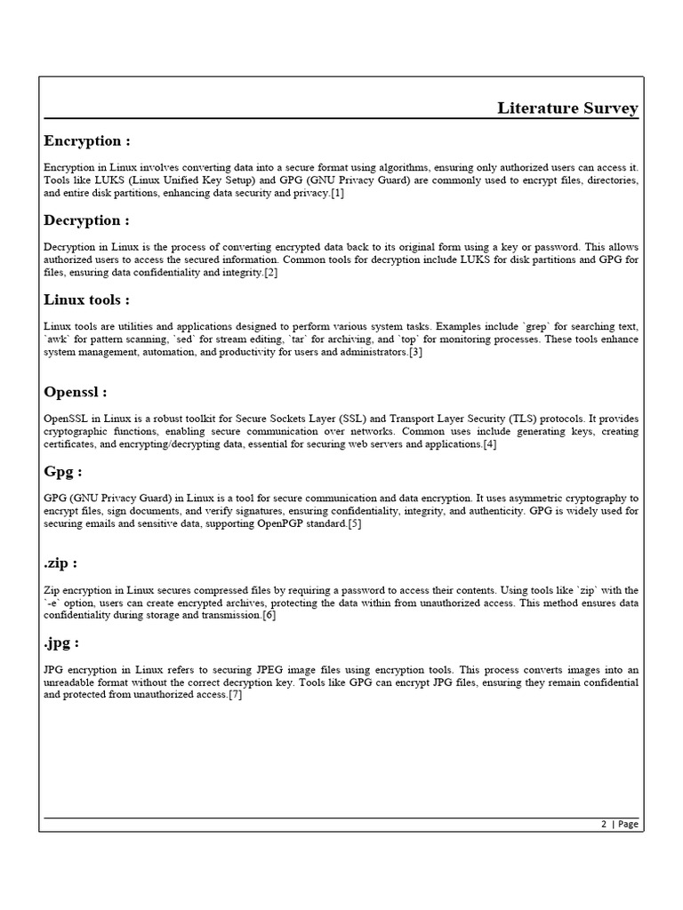 Literature Survey | PDF | Encryption | Transport Layer Security