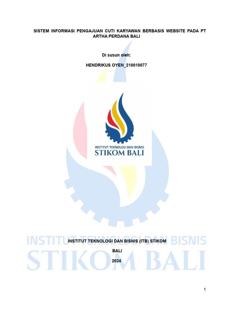 21 - 25!22!28!06!2024 - 1 Sistem Informasi Pengajuan Cuti Kariawan Pada ...