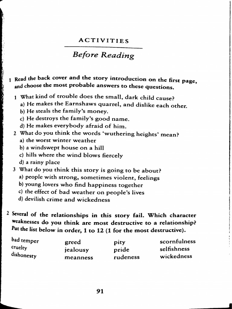 Wuthering Heights 05 - Activities | PDF