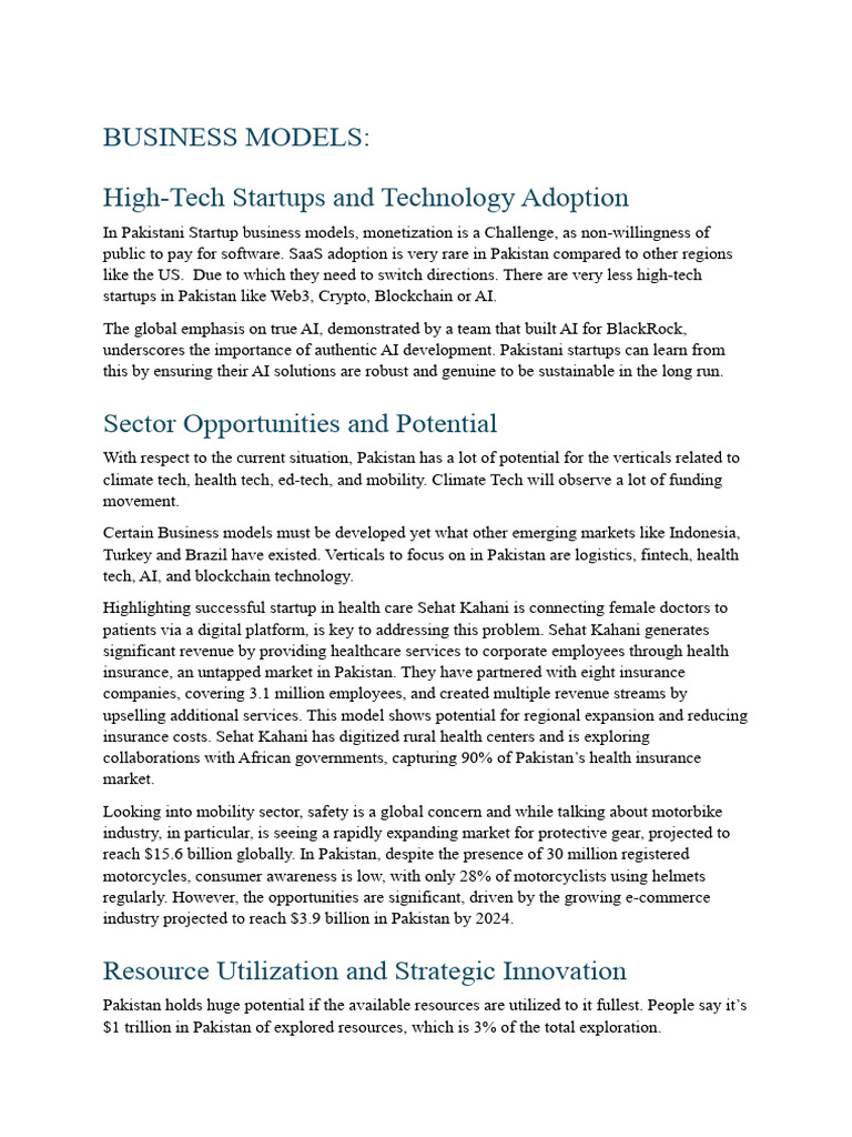 Business Model | PDF | Startup Company | Small Business & Entrepreneurs