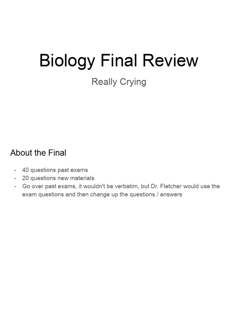 Biology Final Review | PDF