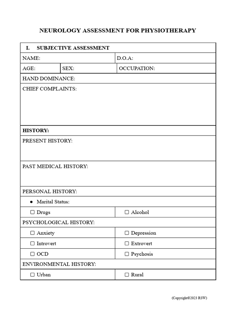 Neuro Assessment For PT. | PDF | Senses | Pain