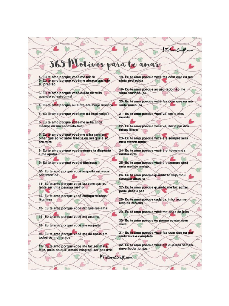 365 motivos para te amar | PDF