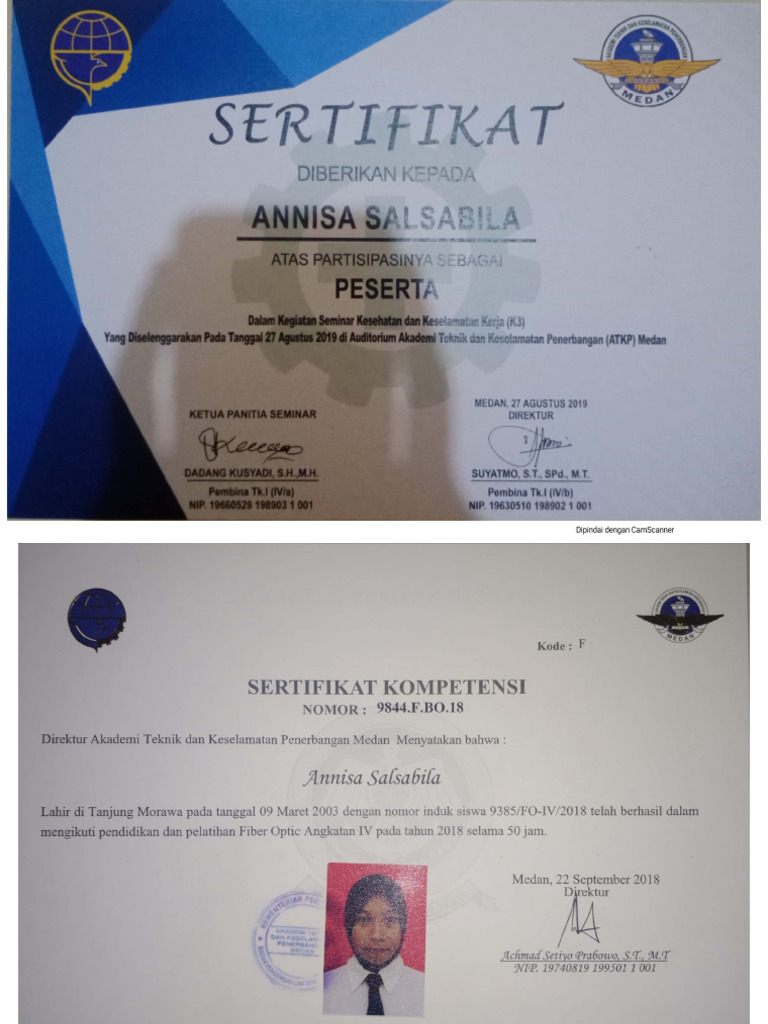 Certificate PT - Di & Ojt | PDF