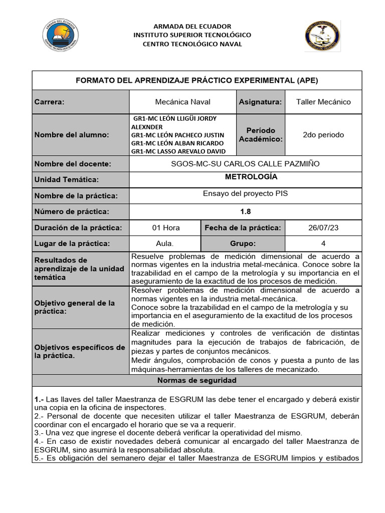 1.8 metrologia ape final | PDF | Metrología | Laboratorios