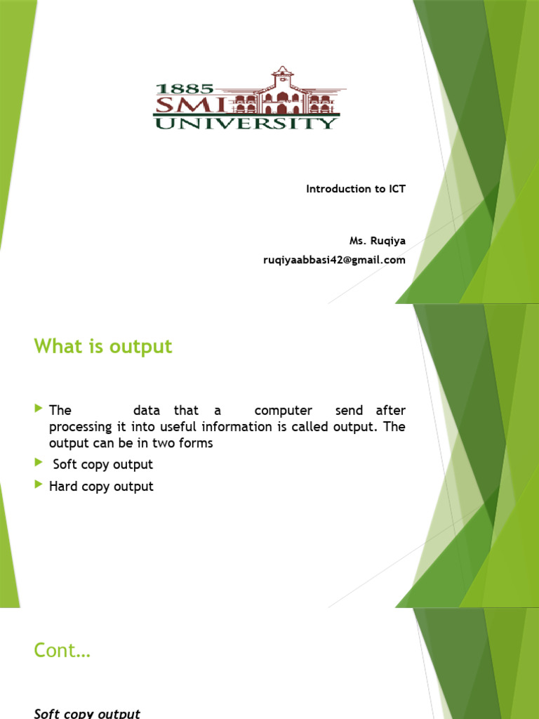 Output Device | PDF | Printer (Computing) | Computer Monitor