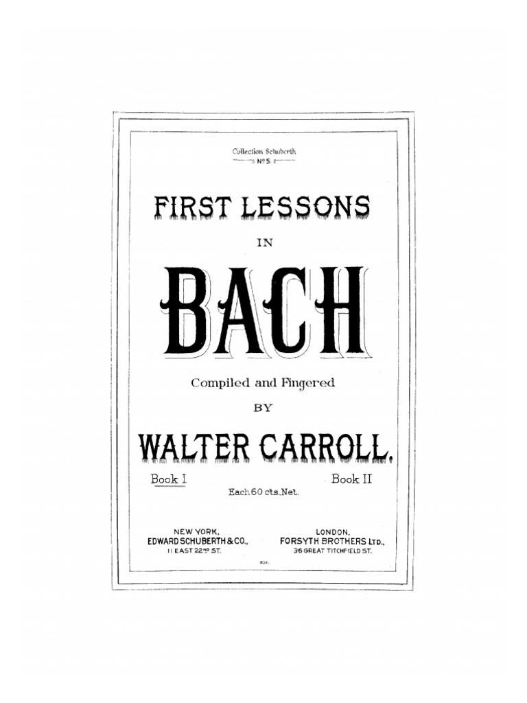 First Lessons in Bach Piano Book | PDF