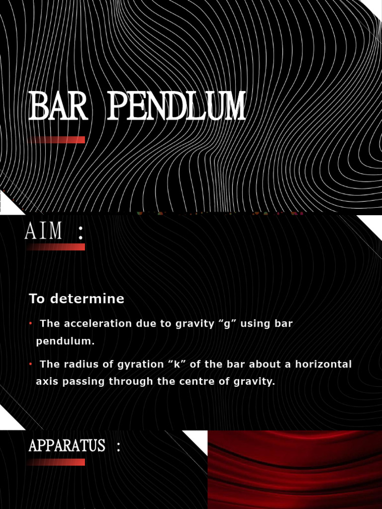 Barpendlumexperimentppt 220705095820 2e4270f6 | PDF | Pendulum | Center ...