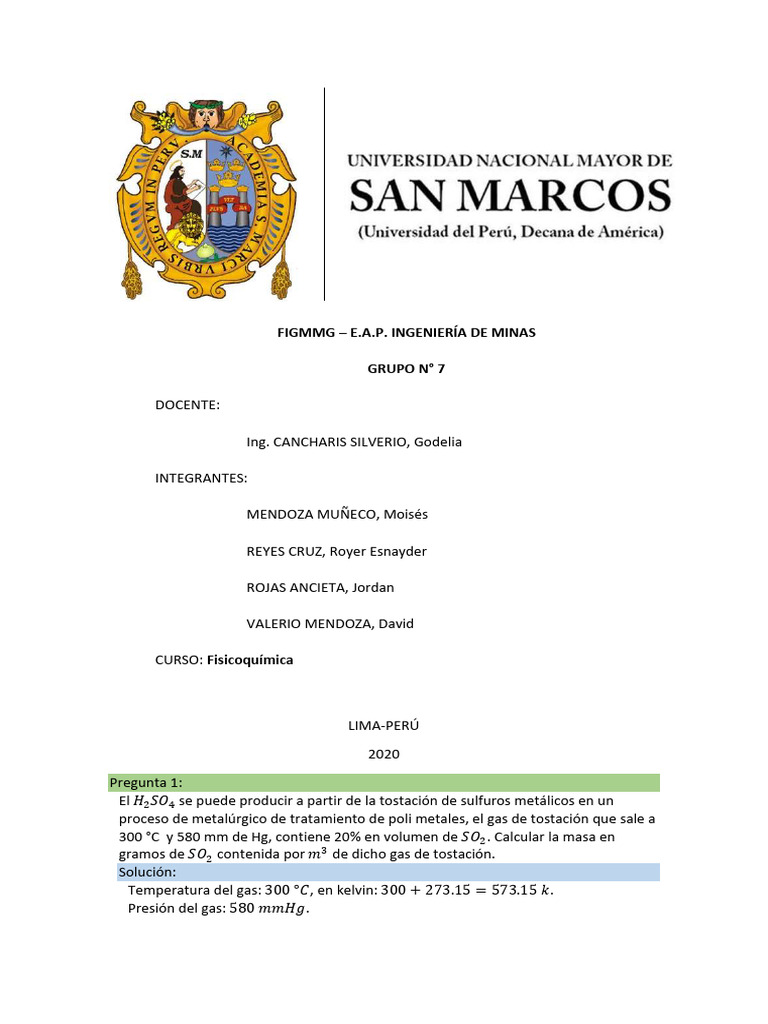 Resolución de Problemas de Gases | PDF | Gases | Mole (Unidad)