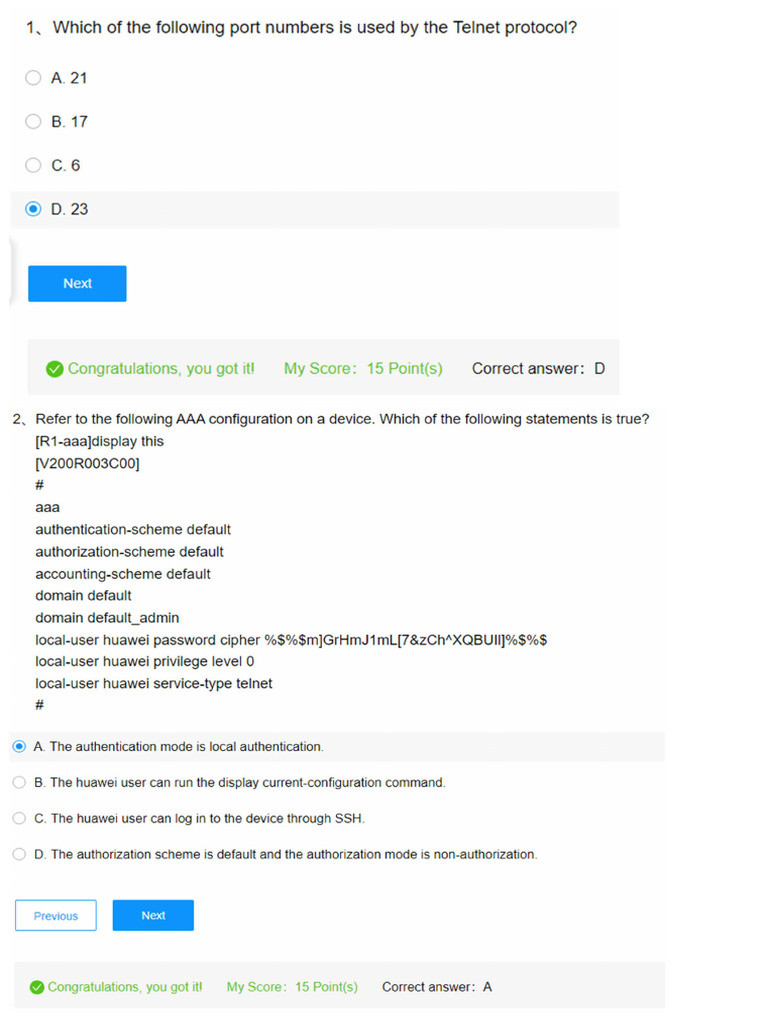 HCIA-Datacom V1.0 Exam - 01 | PDF