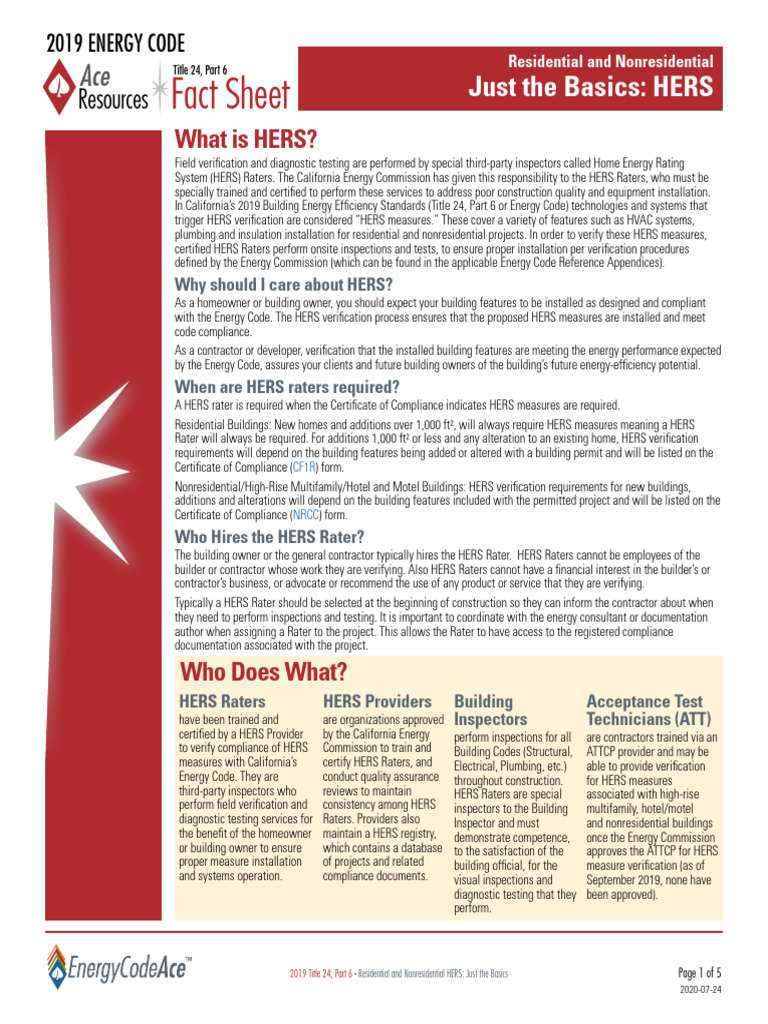 HERS Basics for CA Building Owners | PDF | Ventilation (Architecture ...