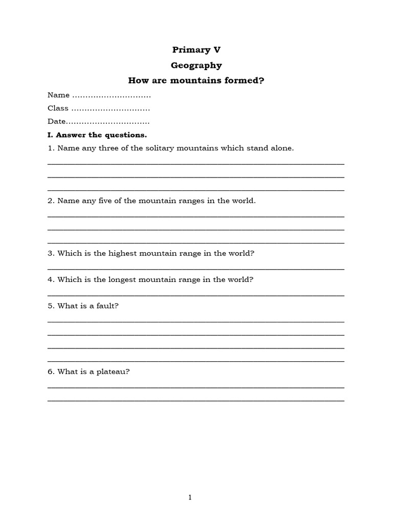 2.how Are Mountains Formed | PDF | Mountains | Planets Of The Solar System