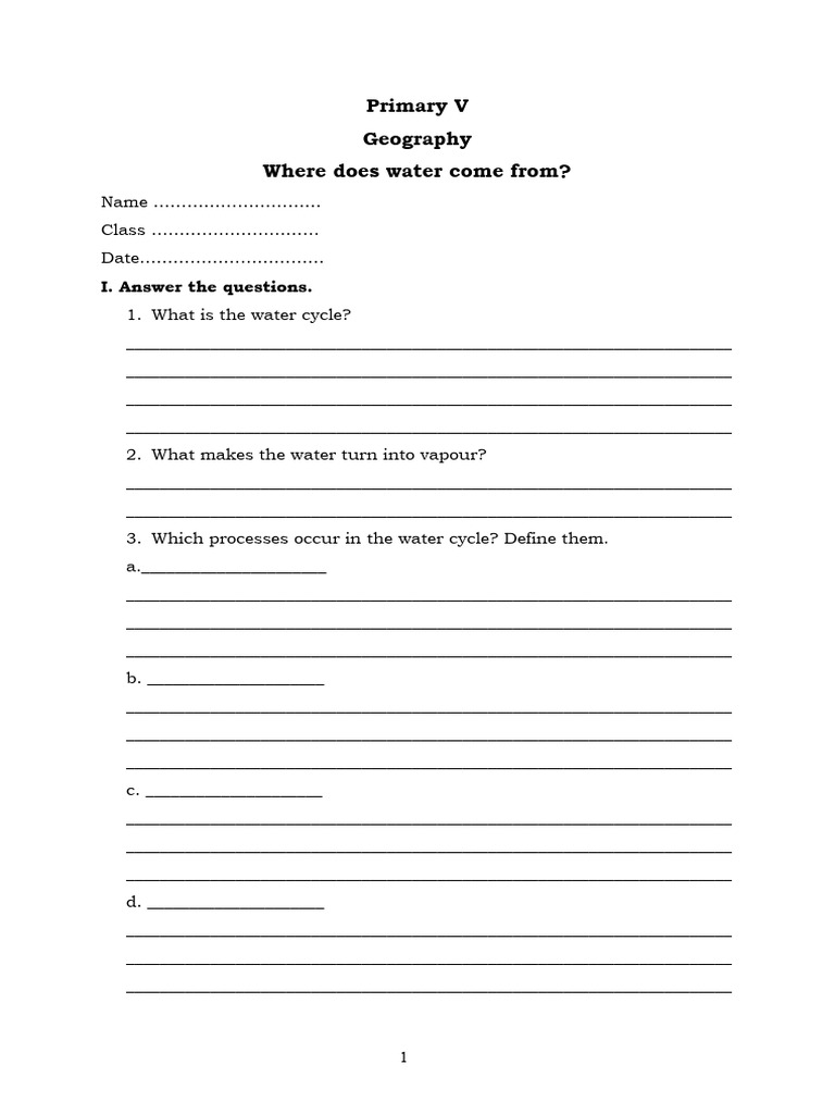 Where Does Water Come From | PDF | Water Cycle | Water