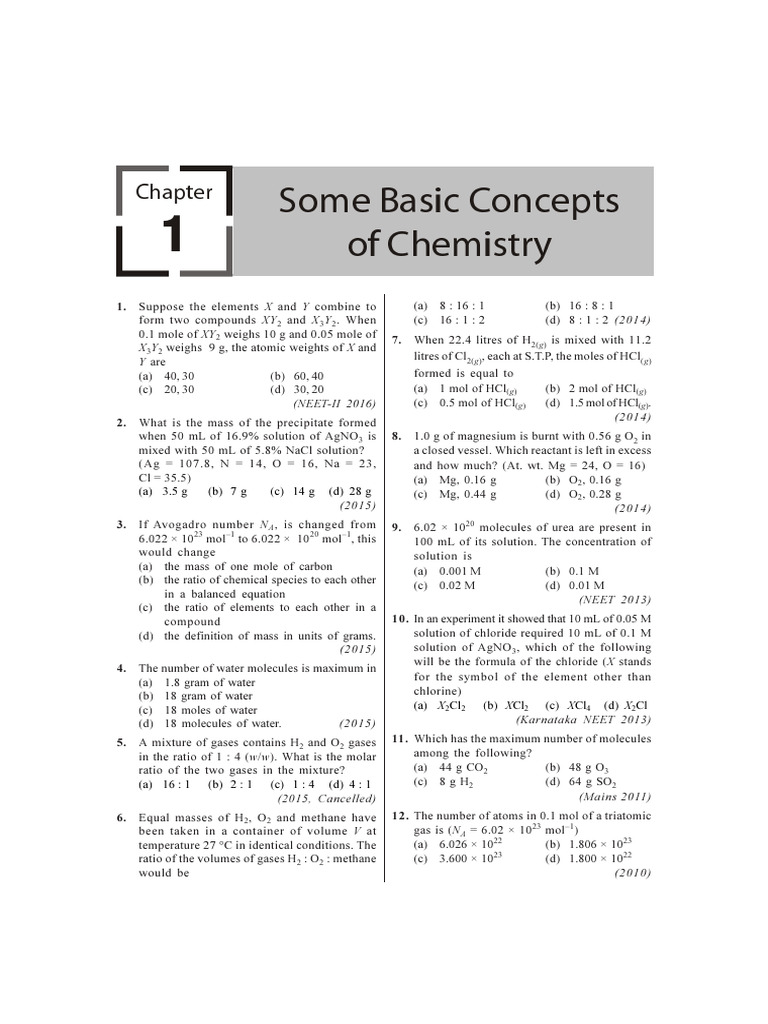Basic Concept | PDF | Molecular Orbital | Mole (Unit)